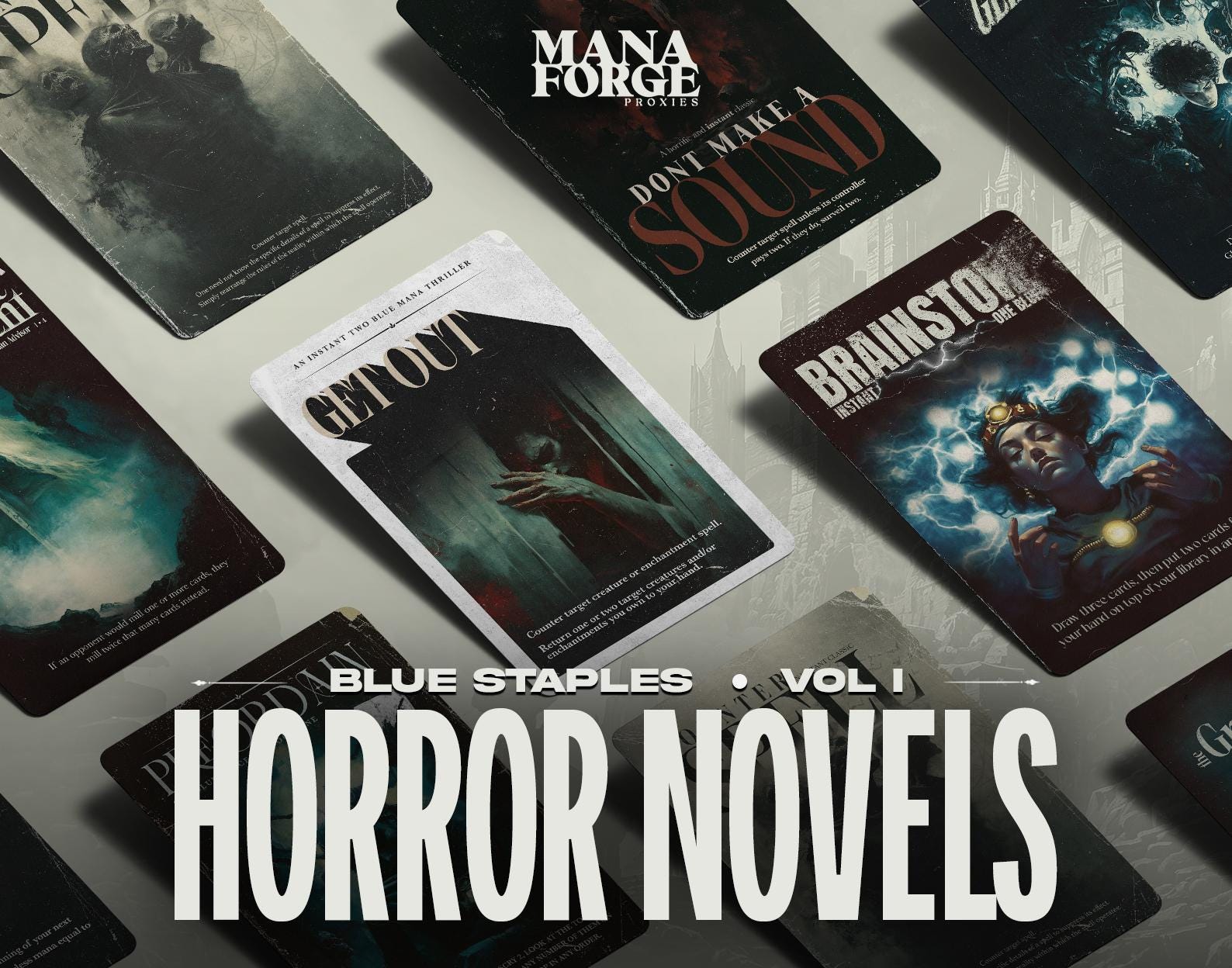 Vintage Horror Novels Blue Staples - Vol II – ManaForge Proxies